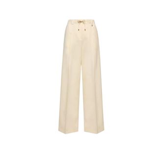 Moncler Wool Gabardine Tailored Hosen - - Trousers - Damen - Beige - XS