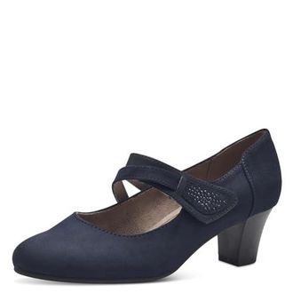 Jana Femme Escarpins Mary Jane avec lanières Vegan, Bleu (Navy), 40 EU