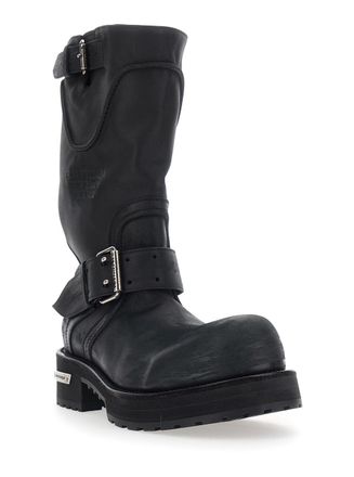 Balenciaga Mens Boots Venom Black Leather