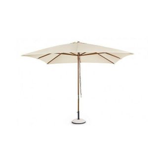 BIZZOTTO Bizzotto - Parasol 300x300 cm en toile polyester cr&egrave;me et m&acirc;t en bois - attol