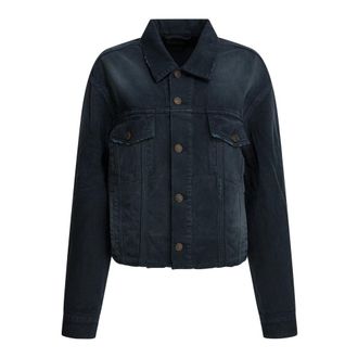 Balenciaga Kurze Jeansjacke im Old-Effect - - Jackets - Herren - Blau - S