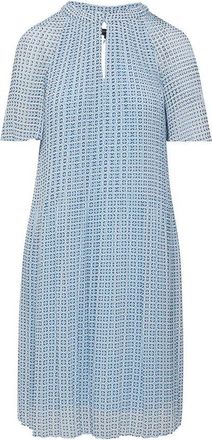 Comma Minikleid Kleid Flie&szlig;endes Plissee-Kleid aus Chiffon mit All-over-Print