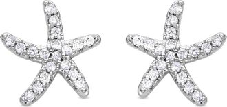 Luxenter Ohrringe mit glänzendem Zirkoniastein, rhodiniert, Emuh, Pequeños, Metall, Zirkonia