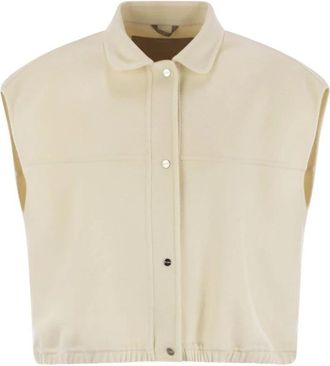 Herno Femme, Vestes, Beige, Taille: 40 FR Double Wool Waistcoat