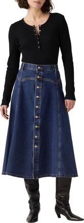 Levi's Yoked Western Skirt Slightly Circular