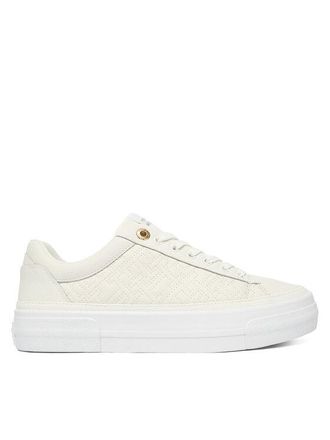Tommy Hilfiger Sneakers Th Platform Sneaker Quilted FW0FW09265 &Eacute;cru