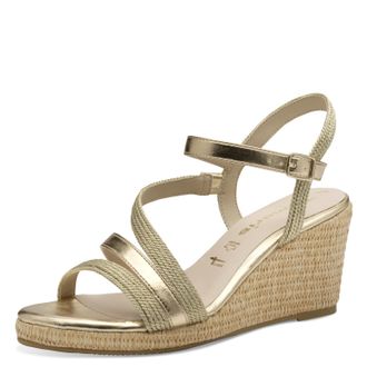 Tamaris Sandalette Damen Keilabsatz metallic,EU 36