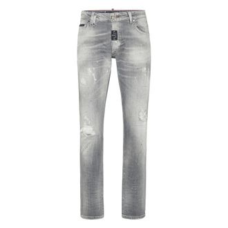 Philipp Plein Denim Super Straight Cut Hosen - - Jeans - Herren - Grau - W30