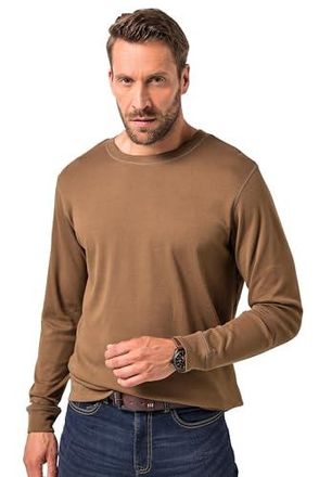 JP1880 Hommes Grandes Tailles L-8XL T-Shirt &agrave; Manches Longues JP Aware, Coton Bio certifi&eacute; GOTS - Jusquau 8 Bois Marron 6XL 842831341-6XL