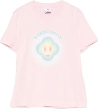 Casablanca Femme, Tops, Rose, Taille: 38 FR Airbrush Smiley T-Shirt