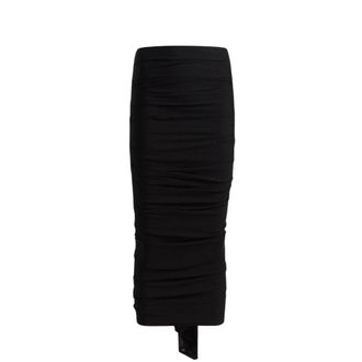 Khaite Aura Rock mit Wasserfallfalten - - Skirts - Damen - Schwarzk - S