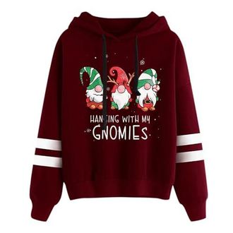 Generic Pull De Noel Femme Pull Noel Femme Sweat Noel Coupe Cool Confortable Sweat Capuche Manches Longues Enfants Adultes Festif Tenue Mignonne Idée