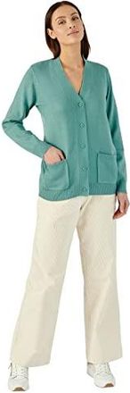Damart Gilet Classique Maille Jersey Femme Eucalyptus Taille 42/44