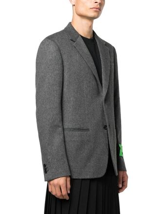 Off-white Womens Logo Patch Single-Breasted Blazer Aw22 M
