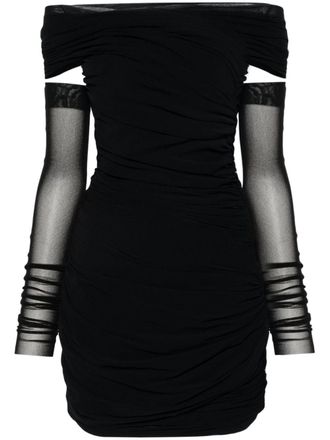 Philosophy di Lorenzo Serafini Drapiertes Minikleid - Schwarz