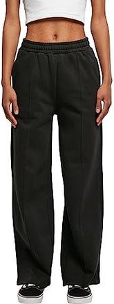 Urban Classics Ladies Straight Pin Tuck Sweat Pants Pantalon de survtement, Noir, XS Femme