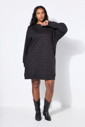 STUDIO UNTOLD Midikleid Sweatkleid oversized Ziersteinchen