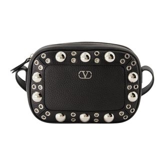 Valentino Garavani Schwarze Lederclutch Nellc&ocirc;te - - Bags - Damen - Schwarzk - ONE SIZE