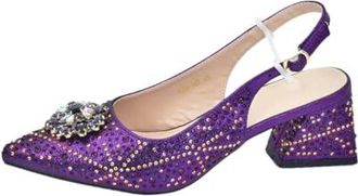 Generic Ensemble de chaussures et sacs italiens pour femme pour fête dans des chaussures de fête et des sacs à assortir, Une paire de chaussures violettes, 40