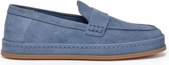 Hogan Femme, Chaussures, Bleu, Taille: 38 1/2 EU Suede Moccasin