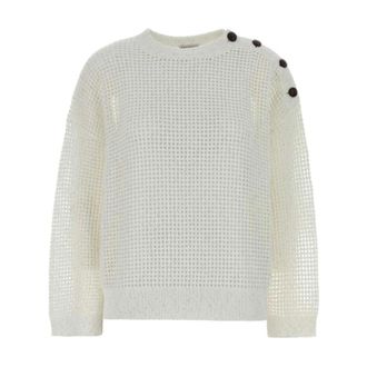Brunello Cucinelli Damen, Strickwaren, Wei&szlig;, MGr&ouml;&szlig;e