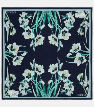 Erdem Foulard en soie &agrave; fleurs