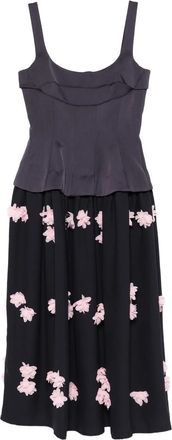Stine Goya Floral-appliqu&eacute; Midi Dress