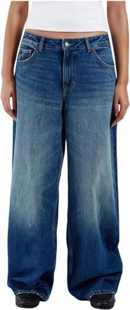 Dr. Denim Femme, Jeans, Bleu, Taille: 40 FR Jeans coupe droite ample taille haute