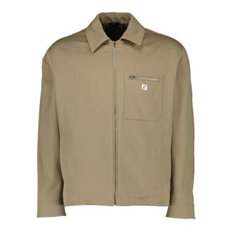Fendi Gabardine Blouson - - Jackets - Herren - Beige - XL