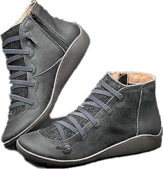 Generic Bottines courtes pour femme - Imperm&eacute;ables - Talon carr&eacute; bas - Antid&eacute;rapantes - Fermeture &eacute;clair lat&eacute;rale - Tendance - Chaudes - D&eacute;contract&eacute;es - Class