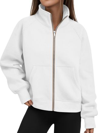 Generic Zip Hoodie Damen Gro&szlig;e Gr&ouml;&szlig;en Sweatjacke mit Rei&szlig;verschluss Oversize Kapuzenjacke mit Baumwolle Fleece Herbst Winter Warme Kapuzenpullover Langarm Swe