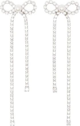 Self Portrait Femme, Accessoires, Gris, Taille: ONE Size Boucles doreilles pendantes avec en cristal