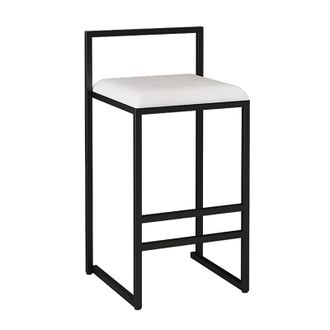 Generic Industrielle Barhocker mit Samtsitz, Metallfu&szlig;st&uuml;tze und schwarzen Beinen - K&uuml;chenst&uuml;hle f&uuml;r Fr&uuml;hst&uuml;cksbar, Esszimmer und Wohnbereich