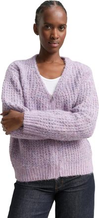 Tom Tailor Damen 1049074 Cardigan Strickjacke, 39301-Lilac Multicolor Melange, XL