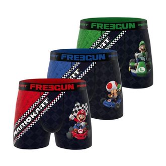 Freegun Lot de 3 boxers homme Mario Kart