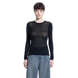 James Perse Cotton Cashmere Ribbed Long Sleeve Top