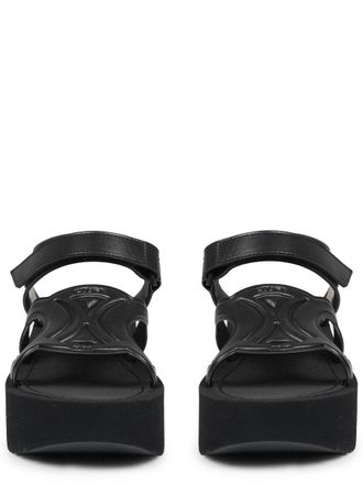 Celine Womens Leather Sandals Sunny Black Calf