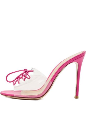 Gianvito Rossi Elle Sandalen mit Schn&uuml;rung - Wei&szlig;