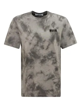 Msgm t-shirt à imprimé tie dye - Gris