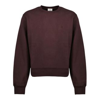 Saint Laurent Bordeaux Cassandre Sweatshirt - - Sweatshirts & Hoodies - Herren - Rot - XL