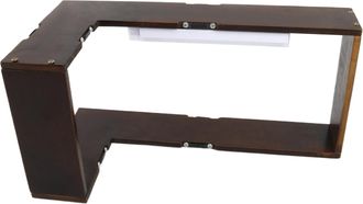 Generic Eckregal Mit Licht - Beleuchtetes Eckregal In Holzoptik F&uuml;r Deko | Eckiges Wandregal Mit LED Licht | F&uuml;r Zuhause B&uuml;ro Wohnung