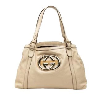 Gucci Sac fourre-tout d&eacute;paule vintage Pre-owned - Femme - Pre-owned - Beige - Taille: ONE Size