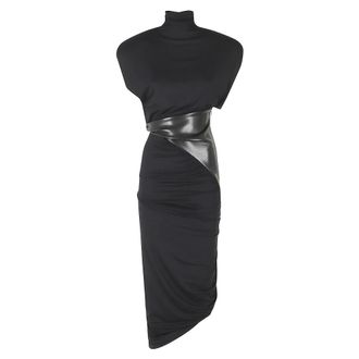 Andamane Femme, Robes, Noir, Taille: 40 FR Robe mi-longue drap&eacute;e Ursula