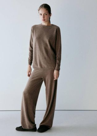 Mango Pull-over 100 % cachemire marron moyen - Femme - S - MANGO