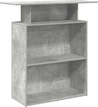 vidaXL Empfangstheke Betongrau 100x40x104 cm Holzwerkstoff Vidaxl