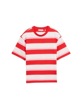 Tom Tailor T-Shirt mit Streifenmuster, Tonal Green Stripe, S