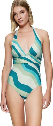 Triumph Summer Mix & Match OP Plunge pt, One Piece Swimsuit Damen, Mehrfarbig (Blue - Light Combination), 40