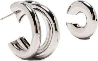 Paco Rabanne Ohrringe - Polished Silver Hoops - Gr. unisize - in Mehrfarbig - f&uuml;r Damen