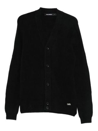 Karl Lagerfeld Gekn&ouml;pfter Cardigan - Schwarz