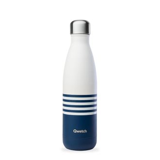 Qwetch Trinkflasche Originals Edelstahl Isolierflasche 500ml Marini&egrave;re - Thermosflasche 24h Kalt & 12h Hei&szlig; - Auslaufsicher, BPA-frei, Wiederverwendbar - Per